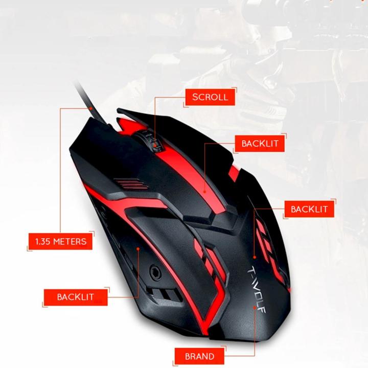Gearbest T-Wolf V1 Gaming Mouse: Experience Enhanced Gaming With Rgb Backlit And Seven Color ...