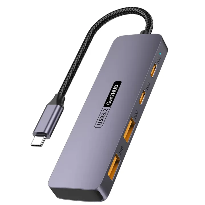 USB C Hub, 4-in-1 USBC Adapter, 2 * 10Gbps USB 3.2 Data Ports, 2 ...