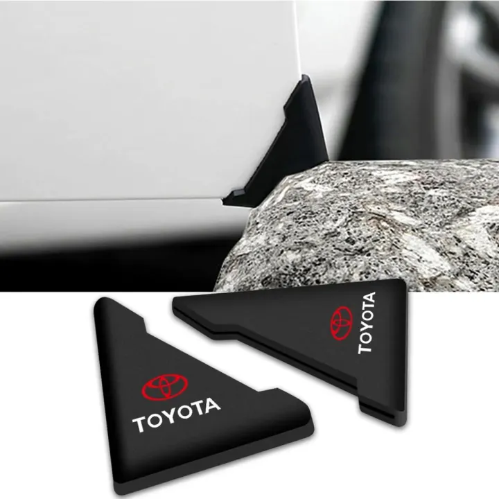 2PCS Car Door Corner Cover Bumper Protector Sticker For Toyota | Daraz ...
