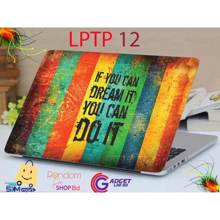 LS - 12 If You Can Dream Laptop Sticker Vinyl Paper Laptop Skin ...