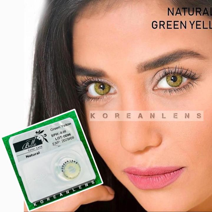 Bella Natural Green Yellow Colored Contact Lenses | Daraz.com.bd