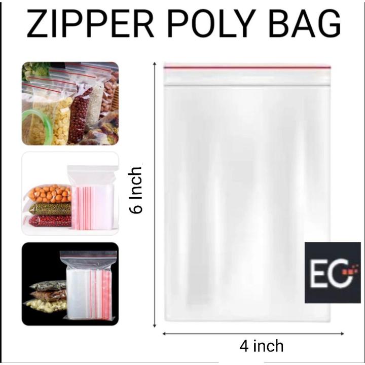 4x 6 inch zipper Lock Poly bag 100 pcs packet | Daraz.com.bd