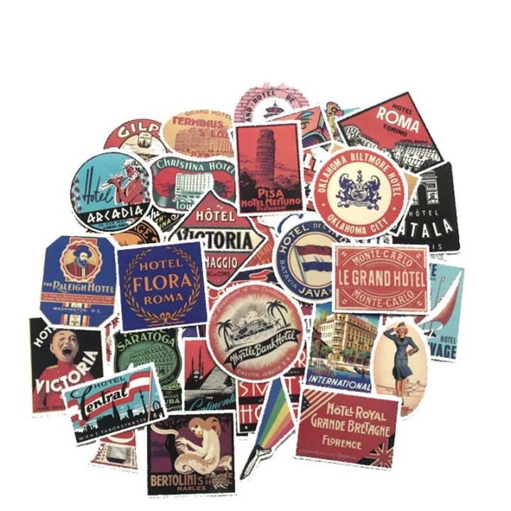 【3C VictoryEagle】Retro Hotel Style Graffiti Building Sticker To ...