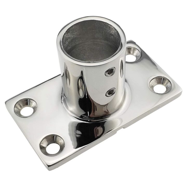Boat Rectangular Base Steel Boat Hand Railing Fitting Marine Hand Rail ...