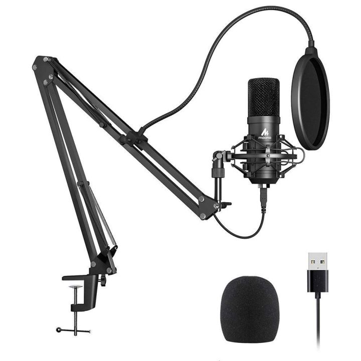MAONO AU-A04 USB Microphone Setup, Plug & Play USB Cardioid Podcast ...