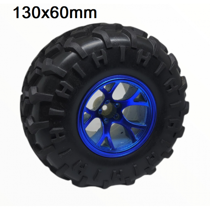 17mm HEX With 130mm WHEEL D130mm Robotics RUBBER Tier Wheel 130x60mm ...