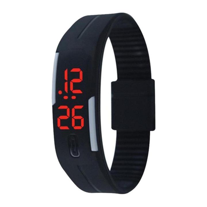 Black Silicon LED Sports Watch | Daraz.com.bd