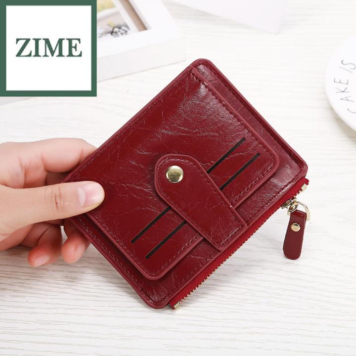 【ZIME】 Women Wallet PU Leather Women's 8 Cards Slim Minimalist Changes ...