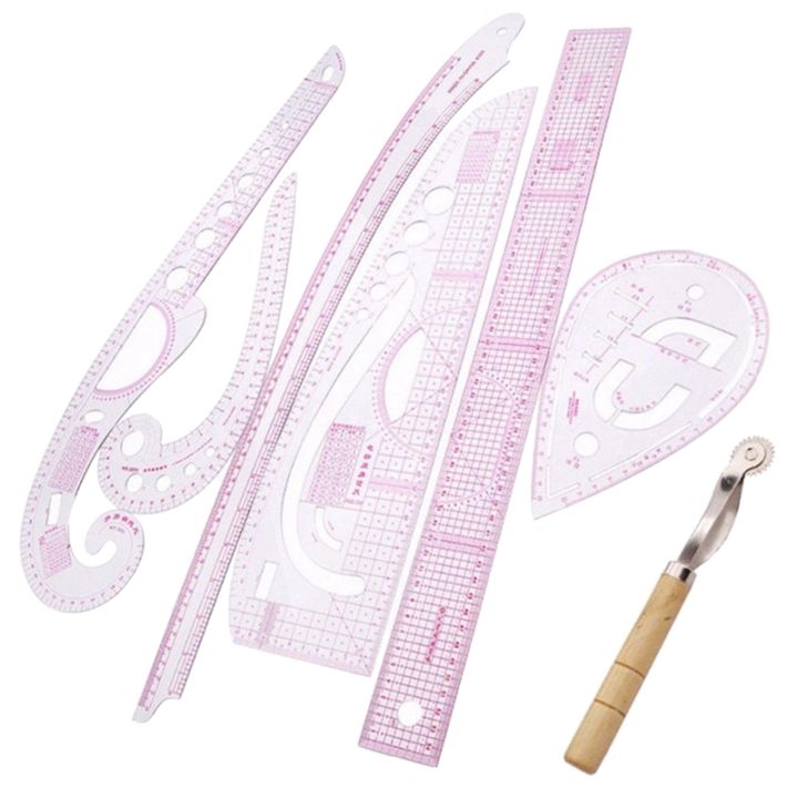 New 7Pc/et Ruler Tailor Meauring Kit Clear ewing Drawing Ruler Yardtick ...