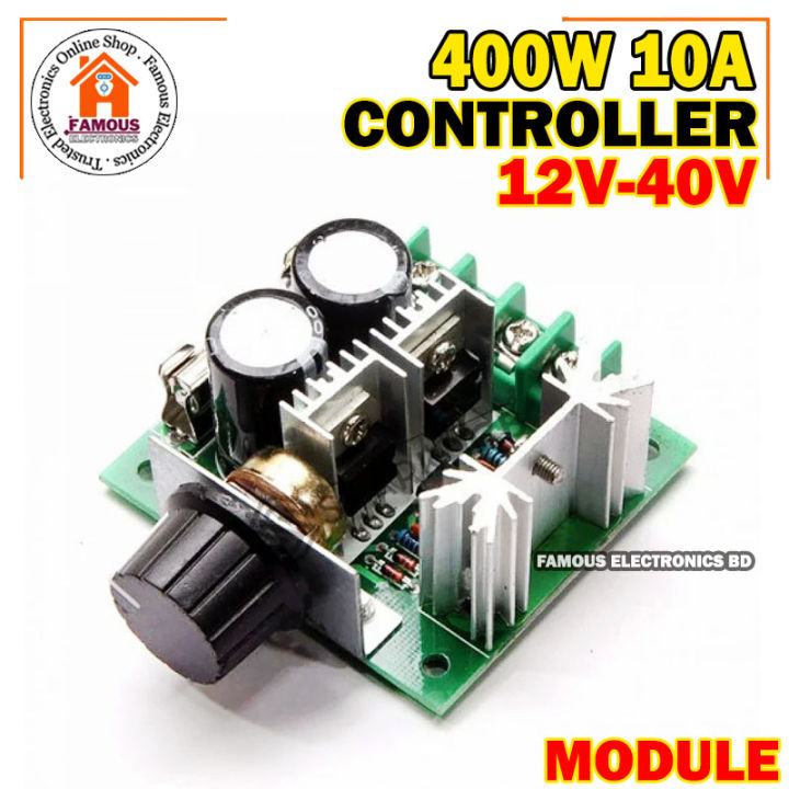 400W 12V-40V DC Motor Speed Controller Regulator DC 12V-40V 10A PWM DC ...