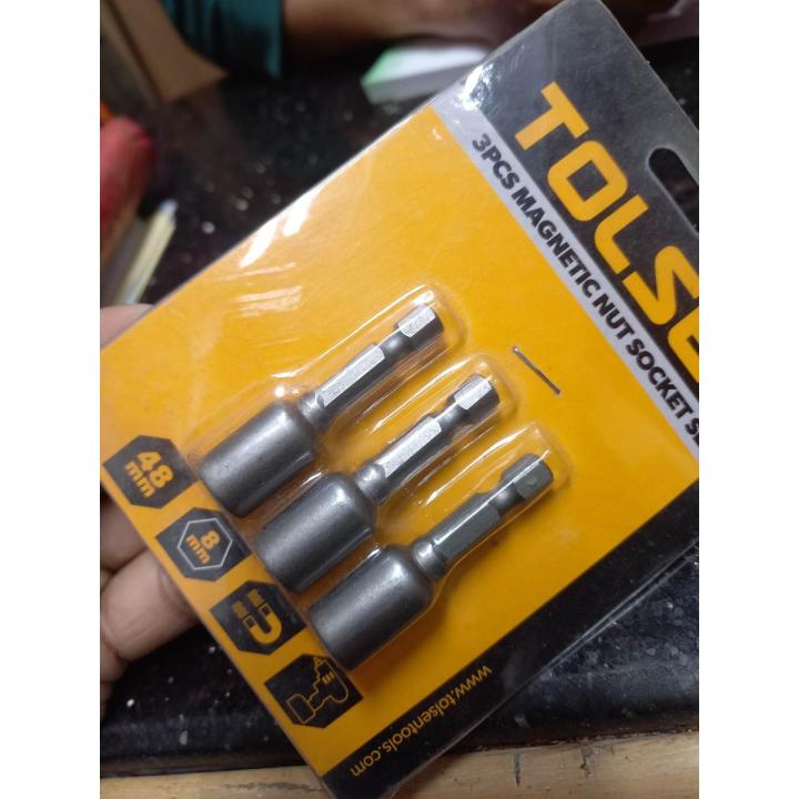 3pcs Magnetic Nut Socket Set Hexagonal Wrench 8mm Total Length Of ...