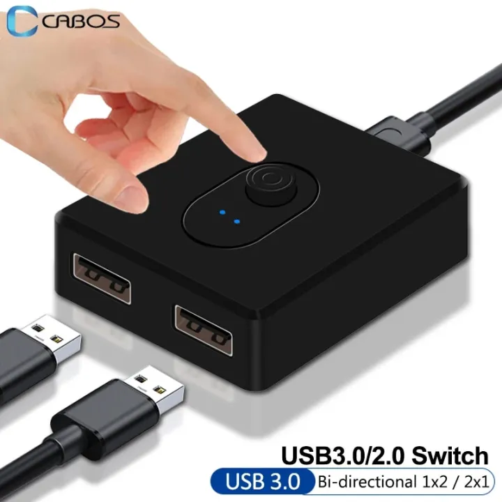 USB Switch KVM Switcher Adapter 2 Ports USB 3.0 2.0 Bi-directional ...