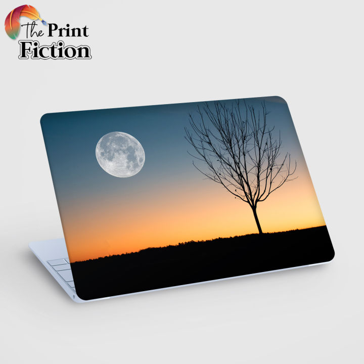 Moon with a dry tree Laptop sticker | Daraz.com.bd