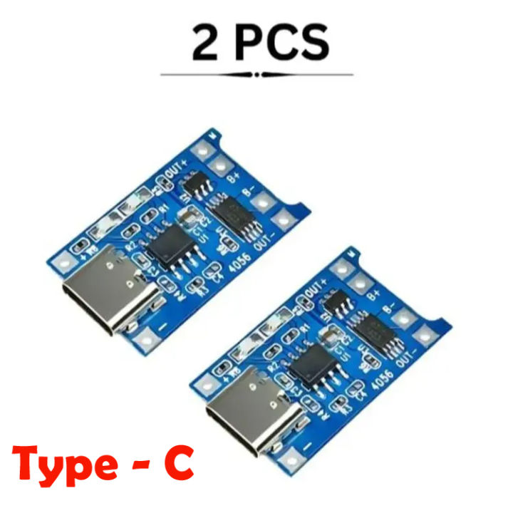 2Pcs TP4056 Type-C 5V 1A 18650 Lithium Battery Charger Module Charging ...