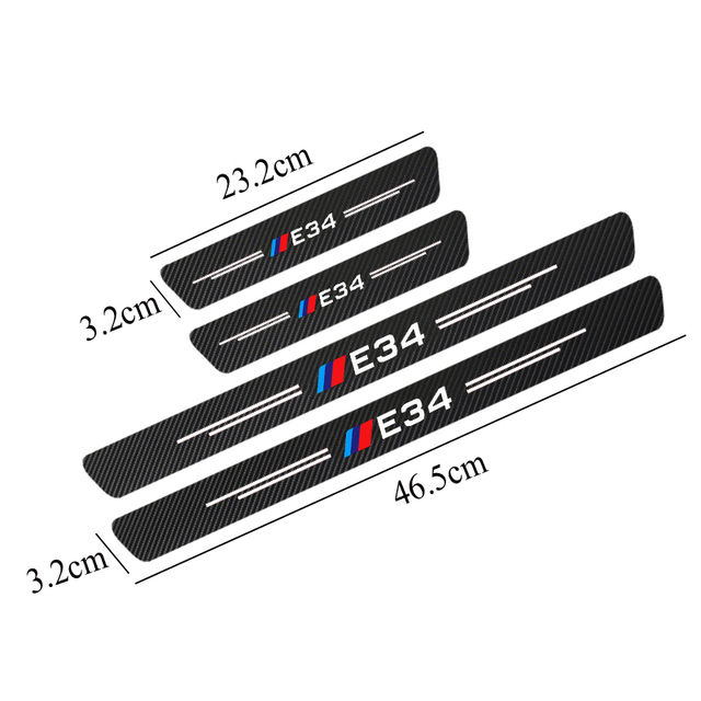 Carbon Fiber Protector Car Door Sticker For BMW E30 E34 E46 E60 E39 E87 ...