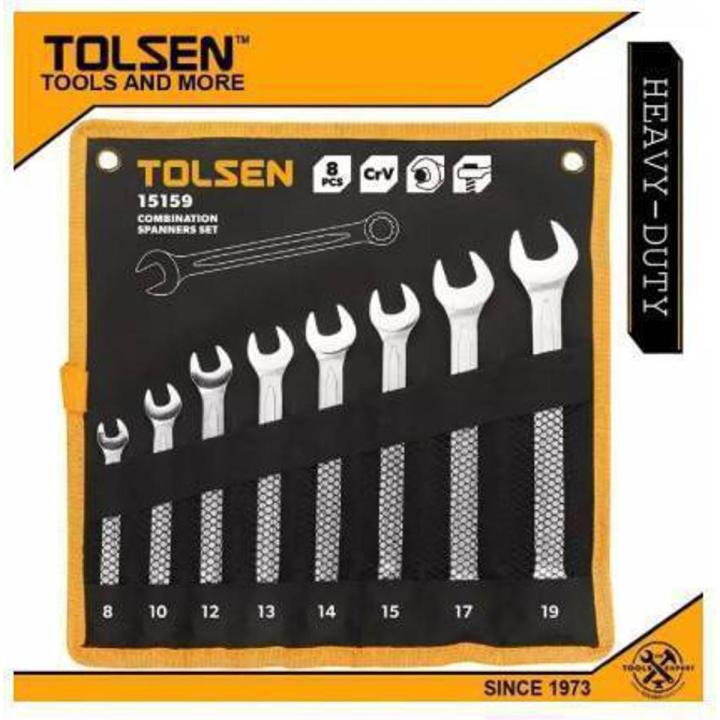 Tolsen 8 Pcs Combination Spanners Set 8-19Mm-15159 | Daraz.com.bd