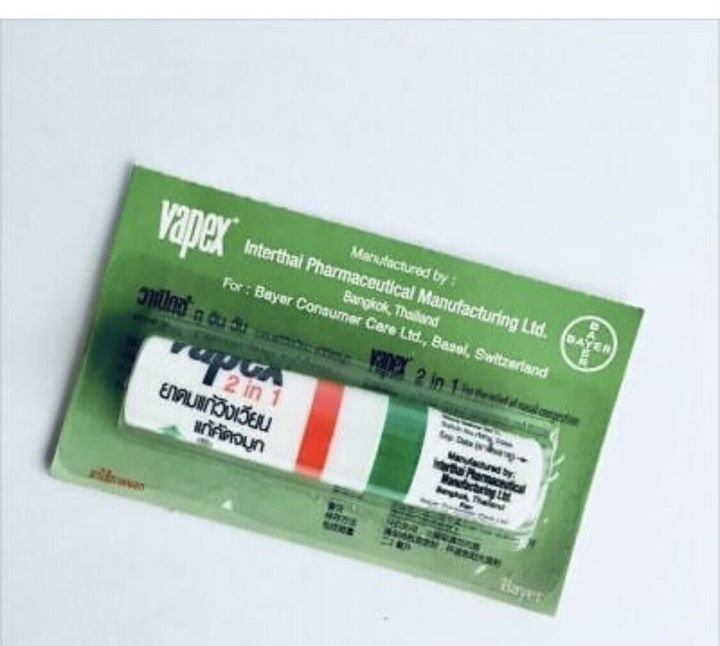 Vapex Nasal Inhaler helps relieve nasal congestion colds flu sinus ...