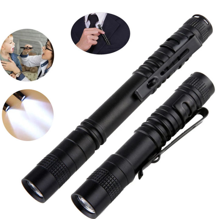 Mini Portable LED Pen Light Pocket Ultra Bright High Lumens Handheld ...