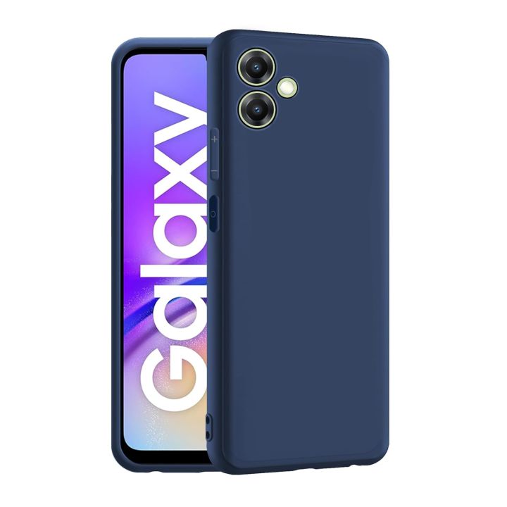 Samsung Galaxy A05/M05/F05 Premium Silicone Matte Soft Phone Case - Black , Blue - Phone Back ...