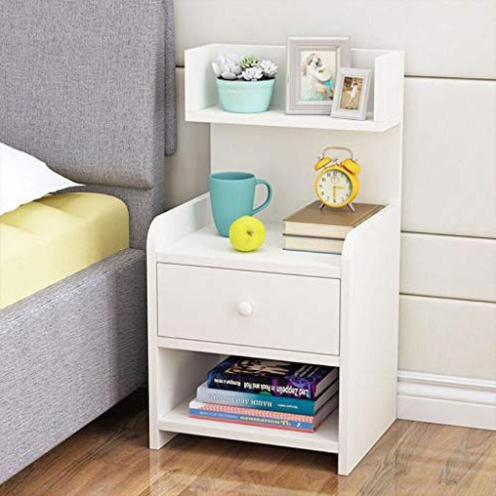 BED SIDE TABLE White New Model | Daraz.com.bd