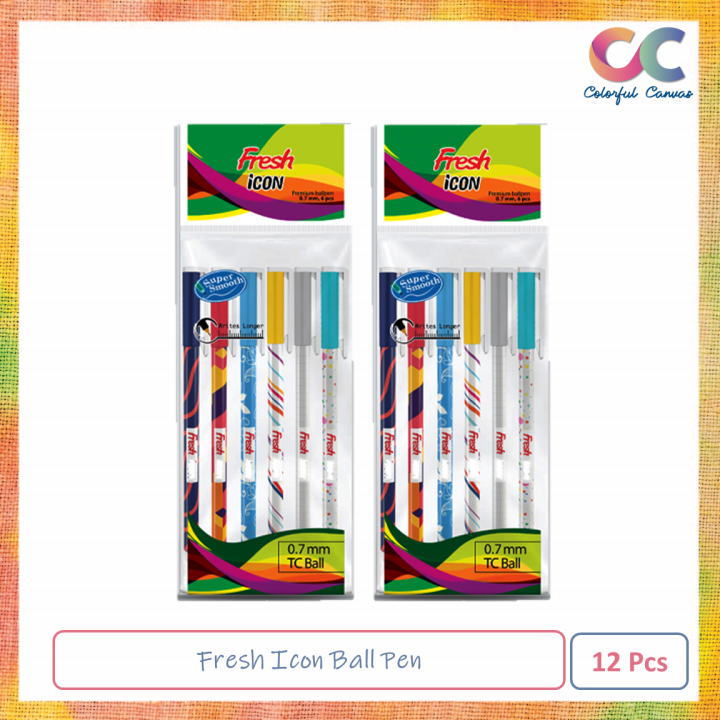Fresh Icon Ball Pen 6 Pcs 2 Pack | Daraz.com.bd