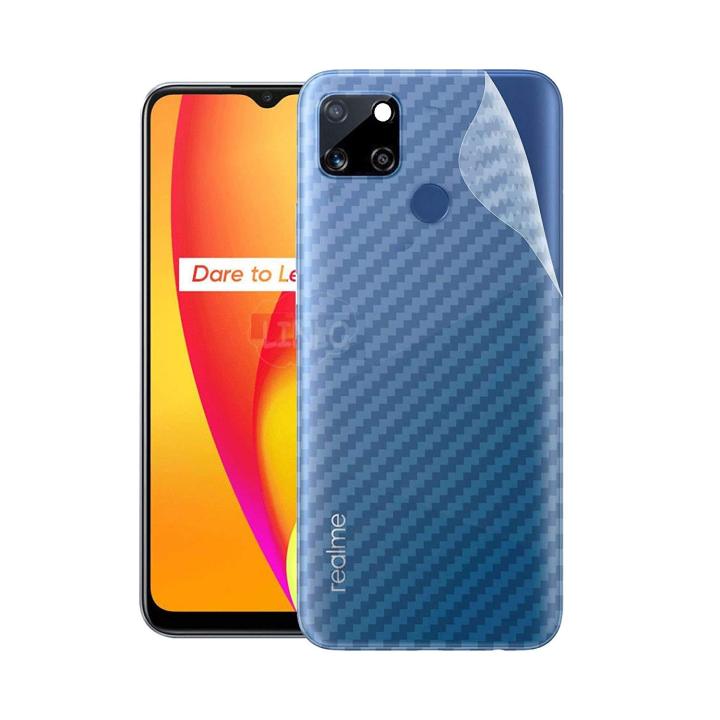 Realme C12 - Carbon Fiber Back Poly Sticker | Daraz.com.bd