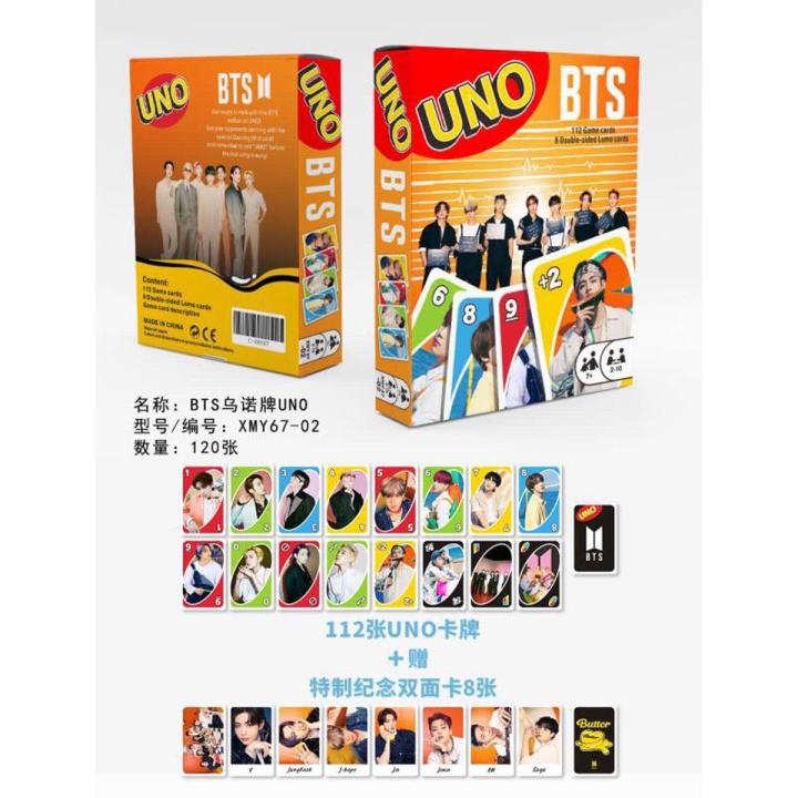 K-POP BTS BT21 NEW UNO Card Game Cards Best Boarg Game (112pcs set ...