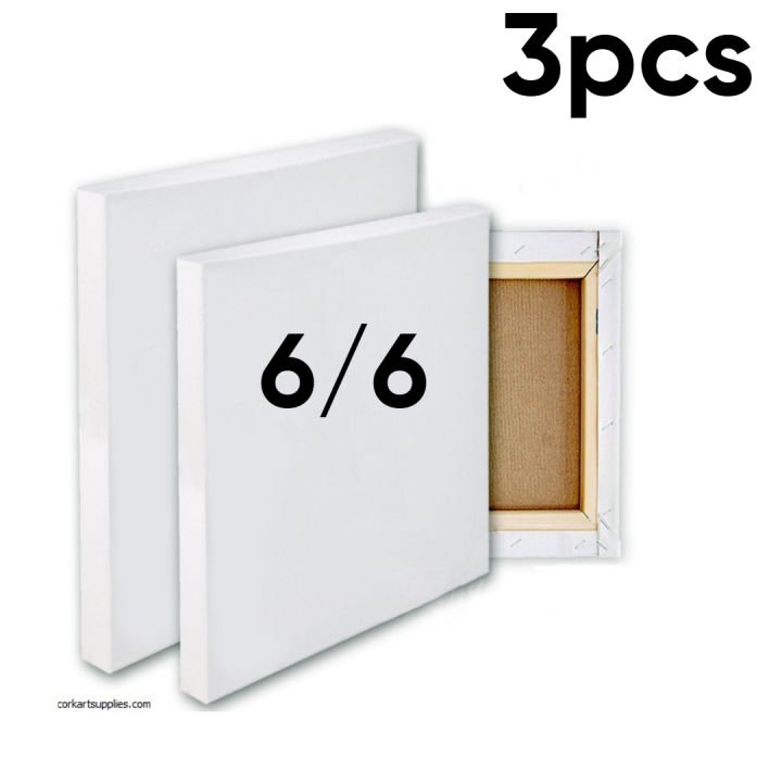 White Premium Canvas 6 X 6 Inch 3 Pcs combo pack | Daraz.com.bd