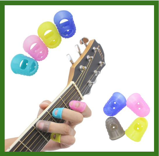 1 Set (4Pcs) Guitar Silicone Finger Guards Guitar Fingertip Protectors ...