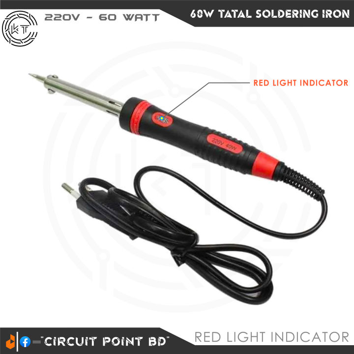60W Soldering Iron ‘Tatal’ with Red Light Indicator – 220V High-Quality ...