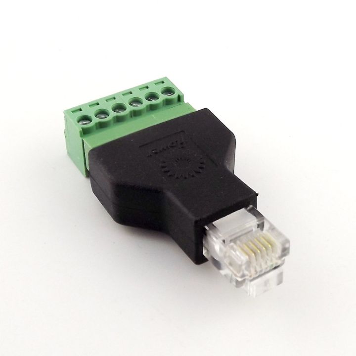 1pcs Ethernet RJ12 6P6C Male to Screw Terminal 6 Pin Splitter CCTV Adapter Connector | Daraz.com.bd