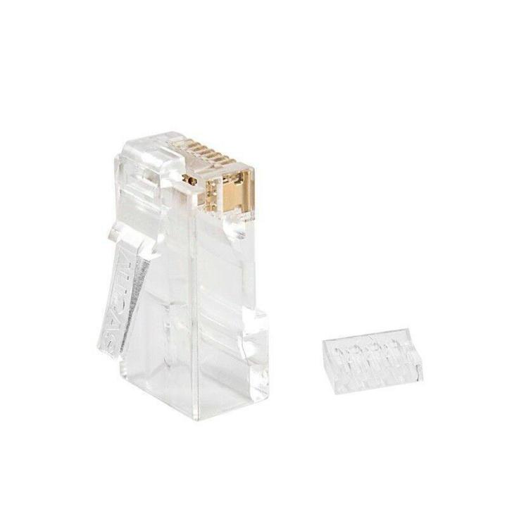 100pcs CAT6 RJ45 Network Modular Plug Set 8P8C Connector Crystal Head ...