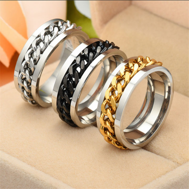 Stylish Stainless Steel Self Defense Ring For Men- Fashion Finger Ring ...