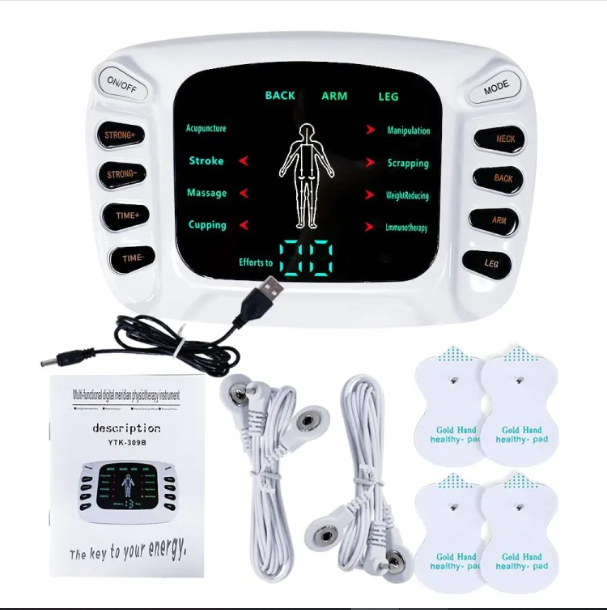 Electric Pulse Physiotherapy Massager Tens EMS Muscle Stimulator ...