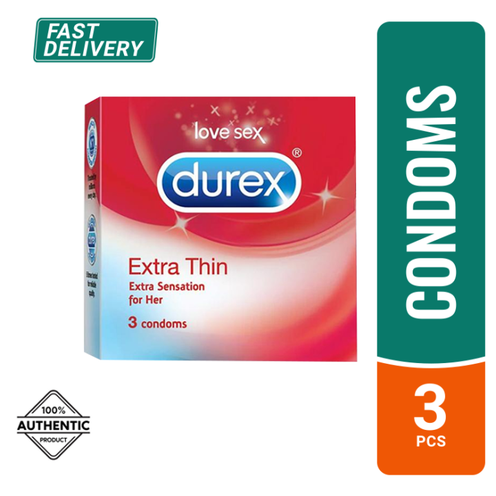 Durex Extra Thin Condom - 3Pcs Pack (Made In India) - Condom - কনডম | Daraz.com.bd