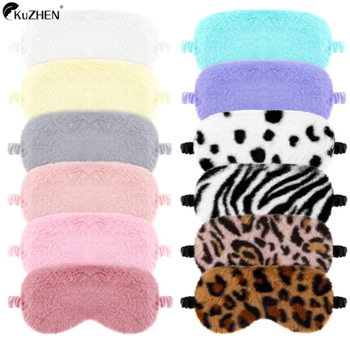 Sleeping Mask Sleeping Blindfold Soft Plush Eye Masks Cute Eye Cover ...