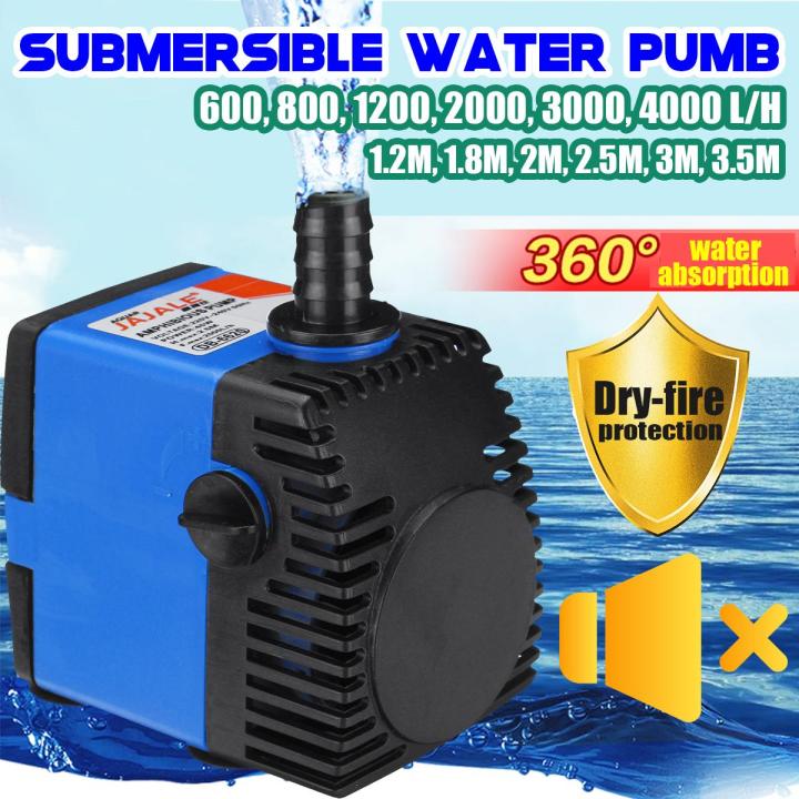 18w Adjustable Submersible Quiet Water Appliances Pump Aquarium Fish ...