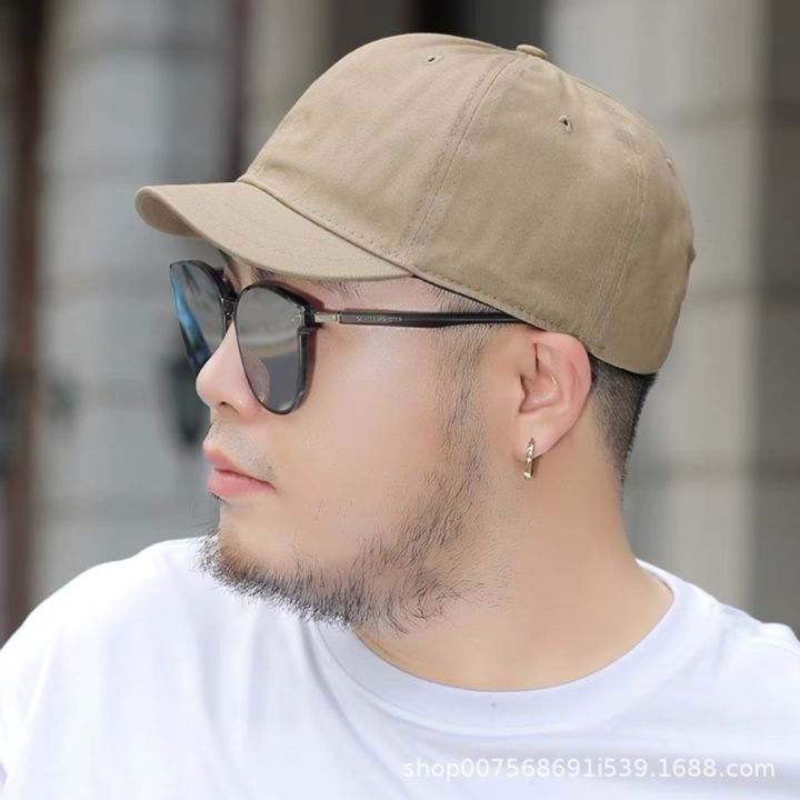 Short brim baseball cap summer short brim visor men's short tongue hat ...