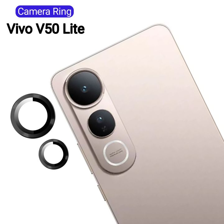 Full Glued Metal Camera Ring Protector For Vivo V50 Lite | Daraz.com.bd