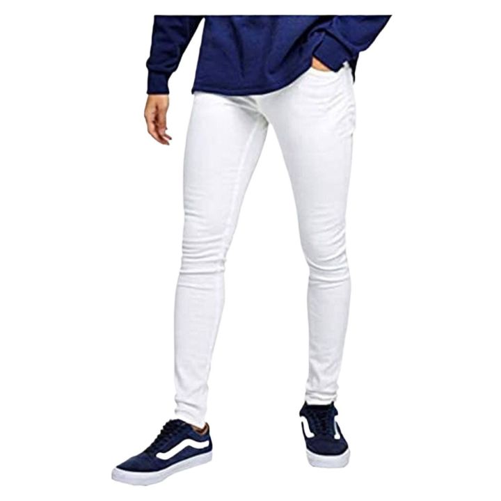 Export quality white jeans pant for men | Narrow shape denim pant for ...