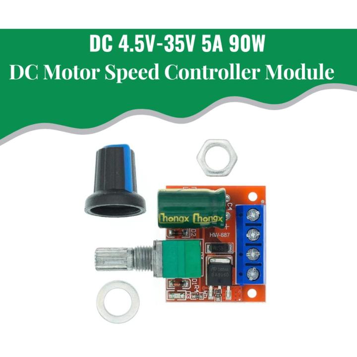 Mini DC-DC 4.5V-35V 5A 90W PWM DC Motor Speed Controller Module Speed Regulator Control Adjust ...