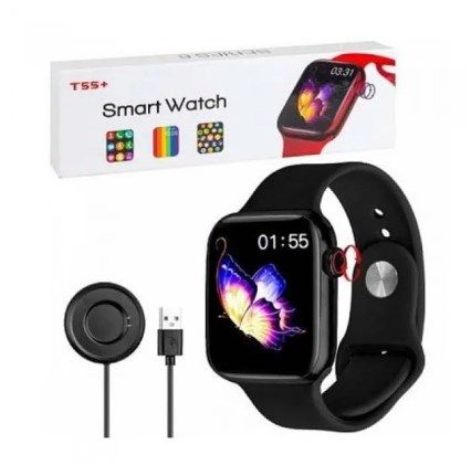 Rectangular T55 Plus Smartwatch T55 Plus Smart Watch Bluetooth Call / T55+ Smart Watch Crown ...