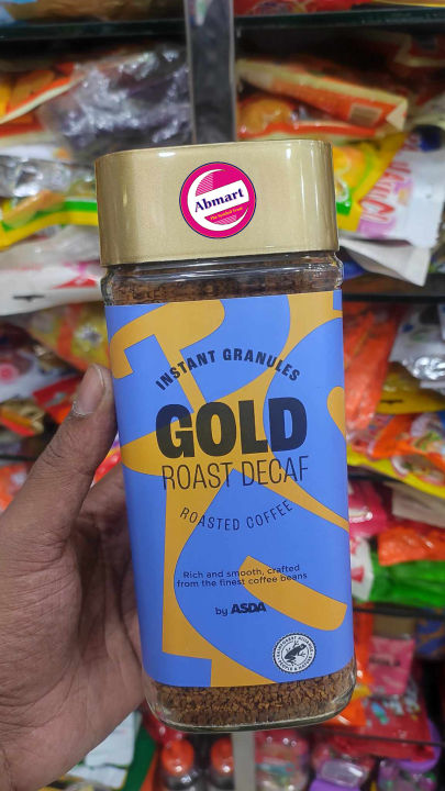 ASDA GOLD ROAST DECAF INSTANT FREEZE DRIED COFFEE 200gm | Daraz.com.bd