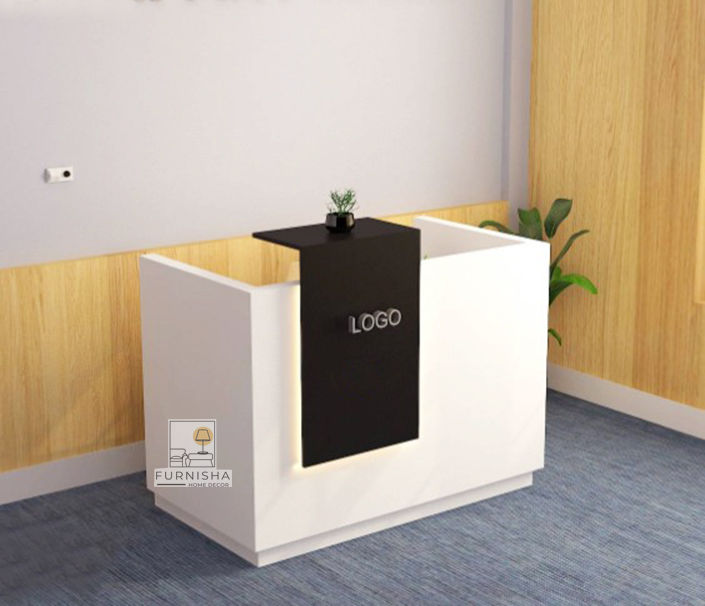 Furnisha Melamine Board Smart Reception Desk for your Office computer ...