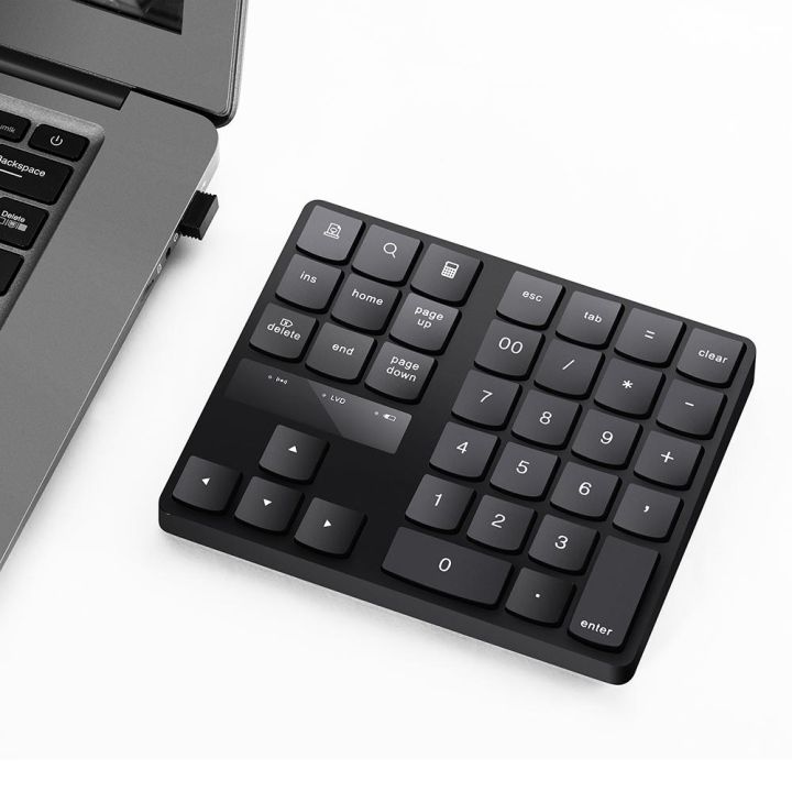 2.4G USB Wireless Numeric Keypad 35 Keys Charging Digital Keyboard ...