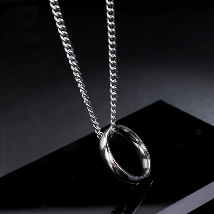 Neck Chains Men Stainless Steel-Finger Ring With Necklace | Daraz.com.bd