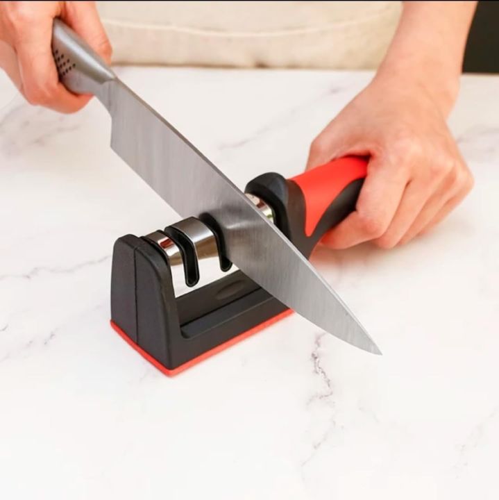 4 Step Knife Sharpener in Stainless Steel and Diamond | Daraz.com.bd