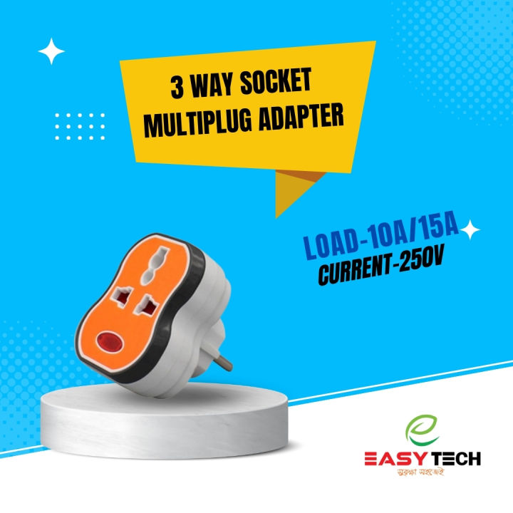 Power Socket AC 250V 16A 2 Pin Power Plug To 3 Way 5 Point Socket ...