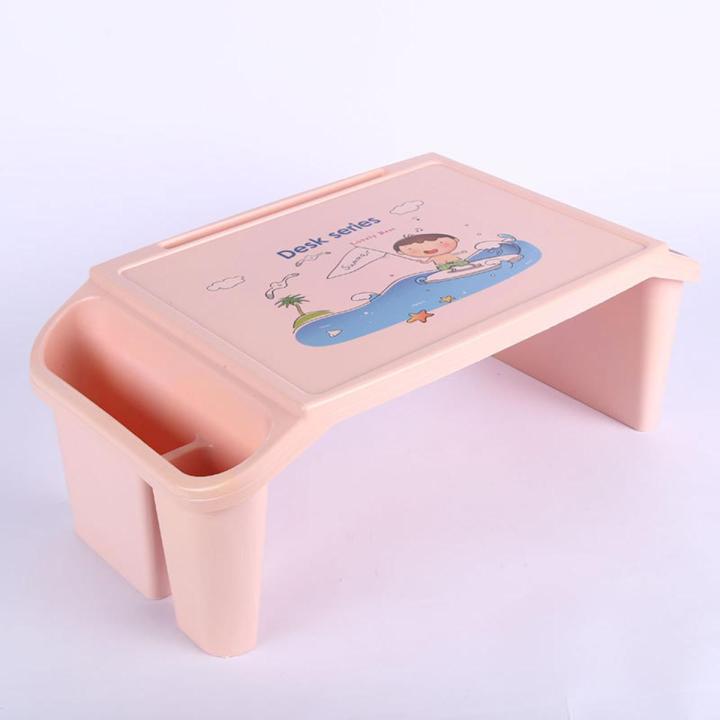 Extra-thick plastic multifunctional children's small desk bed desk baby ...