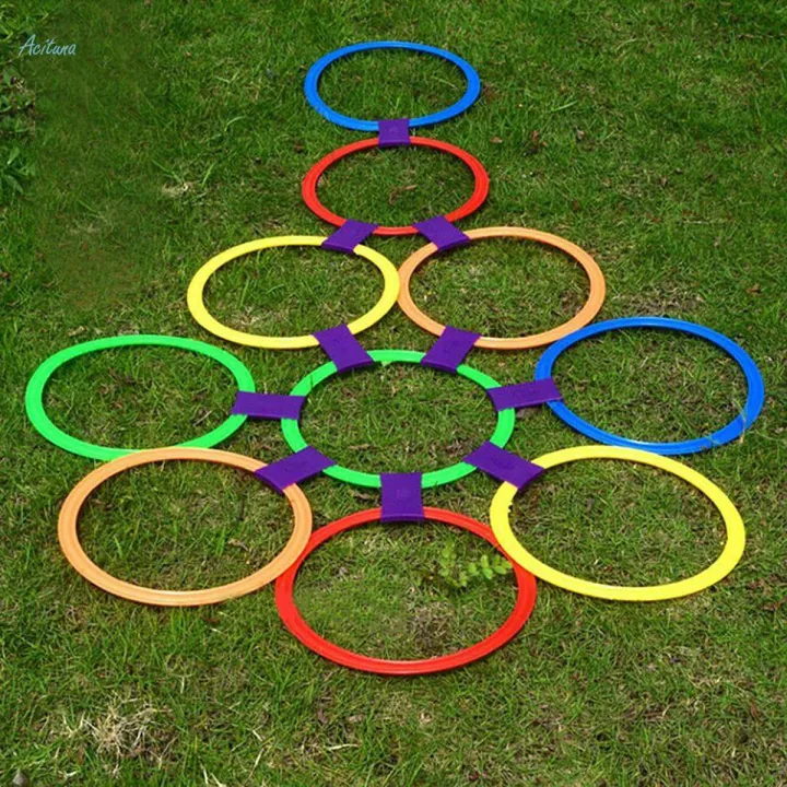 10 Rings & 10 Clips Hopscotch Game Kids Childhood Fun Toy L-Sized ...